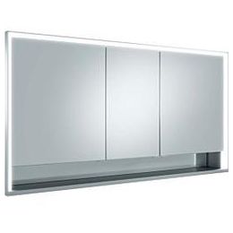 KEUCO Royal Lumos Spiegelschrank 14316171304 1400 x 735 x 165 mm, Wandeinbau, silber-eloxiert, Spiegelheizung, 3 kurze Türen