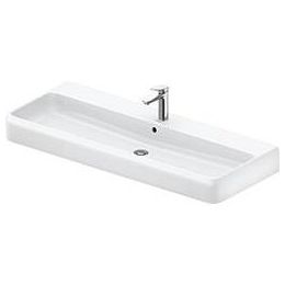 Duravit Qatego Waschtisch 2382120000 120x47cm, mit Hahnloch, Überlauf, Hahnlochbank, weiß Hochglanz