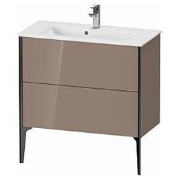 Duravit XViu Waschtisch-Unterschrank XV44890B286 81 x 59,4 x 39 cm, cappucino hochglanz, 2 Auszüge, stehend, schwarz matt