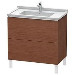 Duravit L-Cube Waschtisch-Unterschrank LC660901313 82 x 46,9 cm, amerikanischer nussbaum, 2 Auszüge, stehend