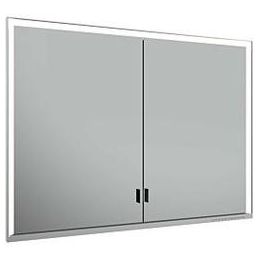 KEUCO Royal Lumos Spiegelschrank 14314172303 1000 x 735 x 165 mm, Wandeinbau, silber-eloxiert, 2 lange Türen