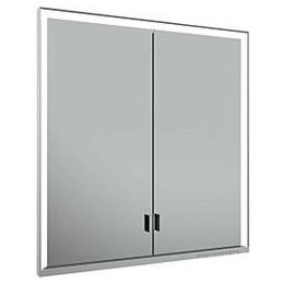 KEUCO Royal Lumos Spiegelschrank 14317172303 Wandeinbau, Wandeinbau, silber-eloxiert, 2 lange Türen