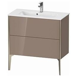 Duravit XViu Waschtisch-Unterschrank XV44890B186 81 x 59,4 x 39 cm, cappucino hochglanz, 2 Auszüge, stehend, champagner matt