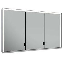 KEUCO Royal Lumos Spiegelschrank 14305172303 Wandvorbau, silber-eloxiert, 3 lange Türen, 1200 x 735 x 165 mm