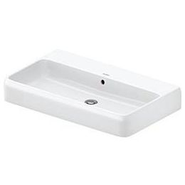 Duravit Qatego Waschtisch 2382800060 80 x 47 cm, weiß Hochglanz, ohne Hahnloch, mit Überlauf, Hahnlochbank