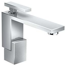 hansgrohe Axor Edge Waschtischarmatur 46011000 chrom, Diamantschliff, mit Push-Open Ablaufgarnitur, Ausladung 160mm