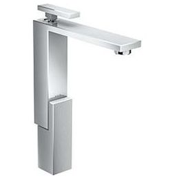 hansgrohe Axor Edge Waschtischarmatur 46031000 chrom, Diamantschliff, mit Push-Open Ablaufgarnitur, Ausladung 180mm