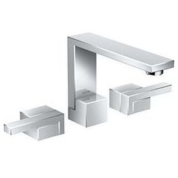 hansgrohe Axor Edge 3-Loch-Waschtischarmatur 46050000 chrom, mit Push-Open Ablaufgarnitur, Ausladung 173mm