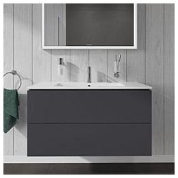 Duravit ME by Starck Waschtisch mit L-Cube Waschtischunterschrank 100 cm, graphit matt