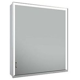 KEUCO Royal Lumos Spiegelschrank 14301172101 Wandvorbau, silber-eloxiert, verdecktes Ablagefach, 650 x 735 x 165 mm, Anschlag rechts