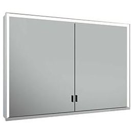 KEUCO Royal Lumos Spiegelschrank 14308172301 Wandvorbau, silber-eloxiert, verdecktes Ablagefach, 1050 x 735 x 165 mm