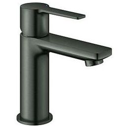 Grohe Lineare Waschtisch-Einhebelmischer 23791AL1 hard graphite gebürstet, XS-Size, glatter Körper, Push-open Ablaufgarnitur