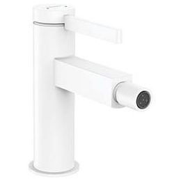 Hansgrohe Finoris Bidetarmatur 76200700 mit Push-Open Ablaufgarnitur, mattweiß