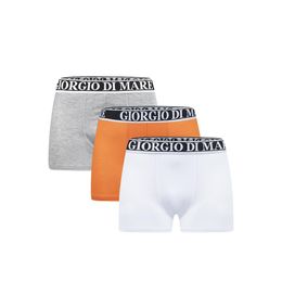 Giorgio di Mare Boxershorts Herren Größe L graumeliert / orange / schwarz / weiß