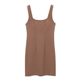Pull&Bear Pull&Bear Kleid Damen Größe 34 cappuccino Winterkleid