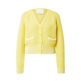 3.1 Phillip Lim Strickjacke Damen Gr&ouml;&szlig;e L gelb / wei&szlig;