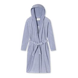 Schiesser Long Bathrobe ' Feather Terry ' female Blue size S