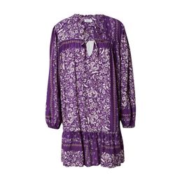 Replay Kleid Damen Größe 34 pastellgelb / dunkellila / naturweiß Winterkleid
