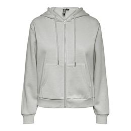 Pieces Zip-Up Hoodie 'PCChilli' female Grey size XXS