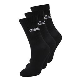 adidas Performance Sportsocken 'Linear Crew Cushioned 3 Pairs' Herren Größe 34/36 schwarz / weiß