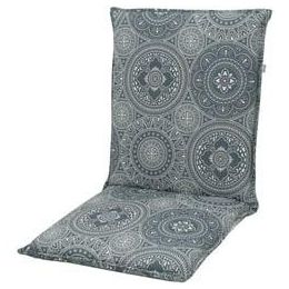 Doppler Lyra Stuhlauflage Niederlehner, grau gemustert, Polyester, 100 x 48 x 7 cm, mit Reißverschluss