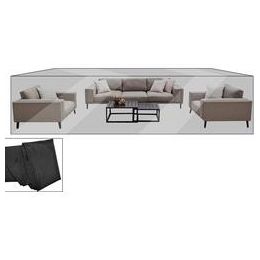 OUTFLEXX Premium Abdeckhaube für Lounge, z.B. Lazy Lounge, 470x224x55cm, wasserbeständig, schwarz