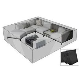 OUTFLEXX Premium Abdeckhaube für Lounge, z.B. 20808/28679, 300x355x70cm, wasserbeständig, schwarz