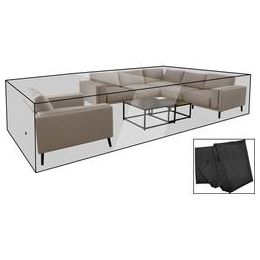 OUTFLEXX Premium Abdeckhaube für Gartenlounge, z.B. 30785, schwarz, 397x373x56cm, wasserbeständig