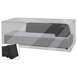 OUTFLEXX Premium Abdeckhaube für Lounge-Element, z.B. Maui Lounge, 107x212x65cm, wasserbeständig, schwarz