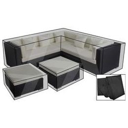 OUTFLEXX Premium Abdeckhaubenset, für Lounge theBox-B: 18229/ 18230/ 18231/ 16069, schwarz, wasserbeständig