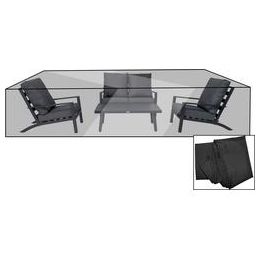 OUTFLEXX Premium Abdeckhaube für Gartenlounges, schwarz, z.B. 21791, 265 x 140 x 82 cm, wasserbeständig, integriertes Zugband