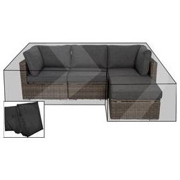 OUTFLEXX Premium Abdeckhaube, für Lounge, z.B. 18363-BOX, schwarz, L-Form, 239x157x68 cm, wasserbeständig