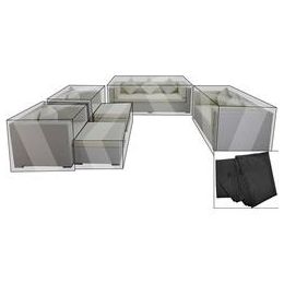 OUTFLEXX Premium Abdeckhauben Set für Lounge theBox-A/-D: 1599/ 1716/ 7173/ 16062, schwarz, wasserbeständig