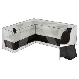 OUTFLEXX Premium Abdeckhaube Lounge: 18370-BOX-A/-D / 7759-BOX-A/-D (als Ecklounge), 225x208x80, schwarz, wasserbeständig