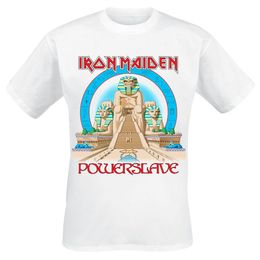 Iron Maiden Powerslave World Slavery Tour 1984-1985 T-Shirt wei&szlig; in S IRONA930