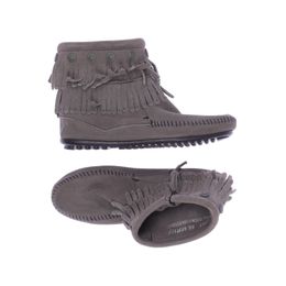 Minnetonka Damen Stiefelette, grau, Gr. 5.5