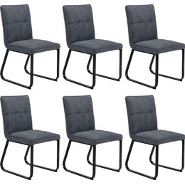 Essgruppe ByLiving Sitzmöbel-Sets Gr. B/H/T: 160 cm x 95,5 cm x 62 cm, Kunstleder, Einlegeplatte, ausziehbar, braun (braun, dunkelgrau, schwarz)