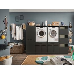 Mehrzweckschrank-Set LAUNDREEZY "LAUNDREEZY LDSK14" Kastenmöbel-Sets Gr. B/H/T: 235 cm x 162 cm x 67,5 cm, grau (anthrazit) Breite 235 cm