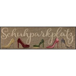Fußmatte Salonloewe Teppiche Gr. B/L: 30 cm x 100 cm, 7 mm, 1 St., grau (taupe, gemustert) Fußmatten gemustert