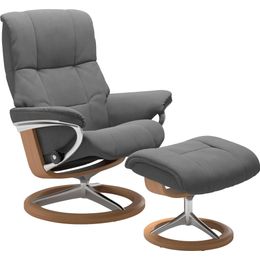Relaxsessel stressless, B:79cm H:102cm T:44cm, grau, Leder BATICK: BATICK ist ein leicht korrigiertes, durchgefärbtes und genarbtes Möbelleder, bei