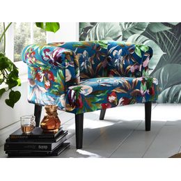 Sessel, B:86cm H:70cm T:74cm, bunt, ATLANTIC HOME COLLECTION, Samtvelours (100% Polyester), Wohnzimmer, Sessel, "Charlie", Loungesessel mit