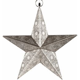 Dekohänger PAJOMA "Star" Gr. B/H/T: 19 cm x 52 cm x 52 cm, silberfarben