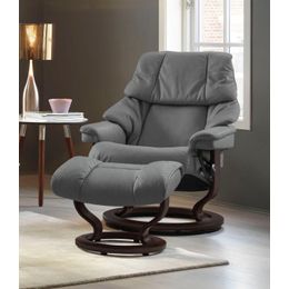 Relaxsessel stressless, B:88cm H:98cm T:78cm, grau, Leder BATICK: BATICK ist ein leicht korrigiertes, durchgefärbtes und genarbtes Möbelleder, bei