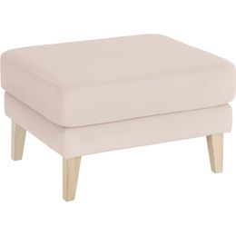 Hocker Andas, B:71cm H:43cm T:61cm, beige, Samtoptik (100% Polyester);Struktur (100% Polyester);Struktur fein (100% Polyester), Wohnzimmer, Hocker,