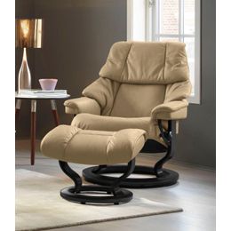 Relaxsessel stressless, B:75cm H:96cm T:75cm, beige, Leder BATICK: BATICK ist ein leicht korrigiertes, durchgefärbtes und genarbtes Möbelleder, bei