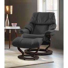 Relaxsessel stressless, B:88cm H:98cm T:78cm, grau, Leder BATICK: BATICK ist ein leicht korrigiertes, durchgefärbtes und genarbtes Möbelleder, bei