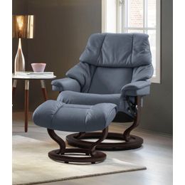 Relaxsessel stressless, B:75cm H:96cm T:75cm, blau, Leder BATICK: BATICK ist ein leicht korrigiertes, durchgef&auml;rbtes und genarbtes M&ouml;belleder, bei