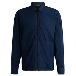 Windbreaker BOSS ORANGE "Leejay_M" Gr. L, blau (open blue464) Herren Jacken mit Kragen