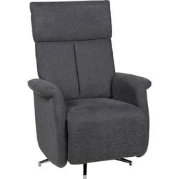 TV-Sessel Duo Collection, B:78cm H:112cm T:80cm, grau, 100% Polyester, Sessel, "Thompson mit stufenloser Einstellung der Rückenlehne, Relaxfunktion",