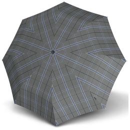 Taschenregenschirm Knirps "T.200 Medium Duomatic, Check Grey" grau (check grey) Regenschirme Taschenschirme